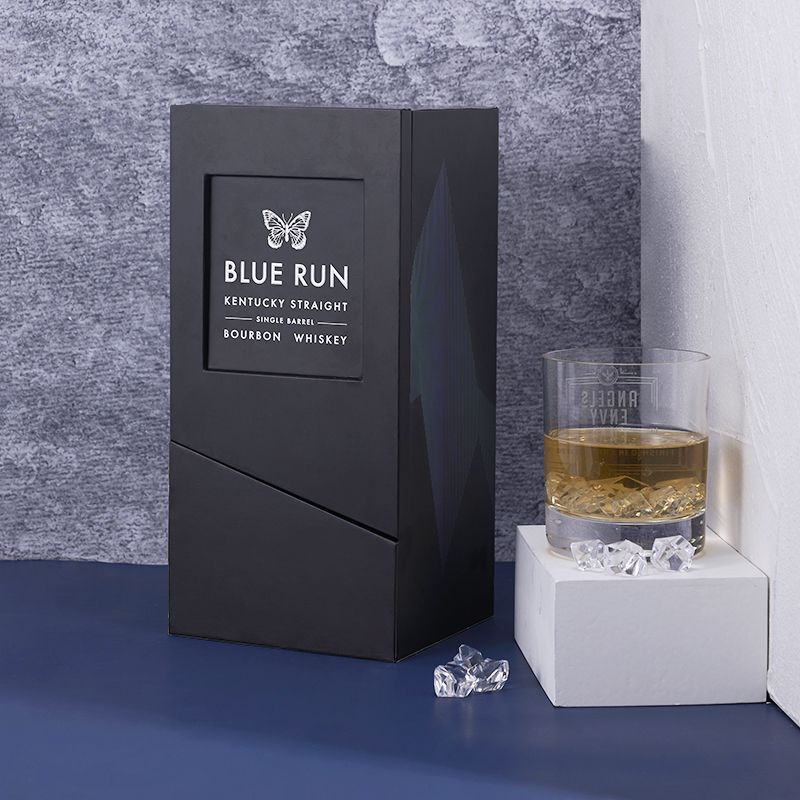 Unique Rotate Opening Antique Wooden Premium Matte Black Gift Wine ...